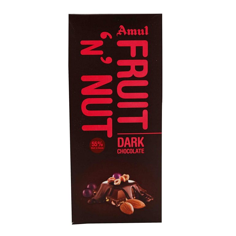 Amul Dark Chocolate Bar Fruit “N” Nut – Harish Food Zone