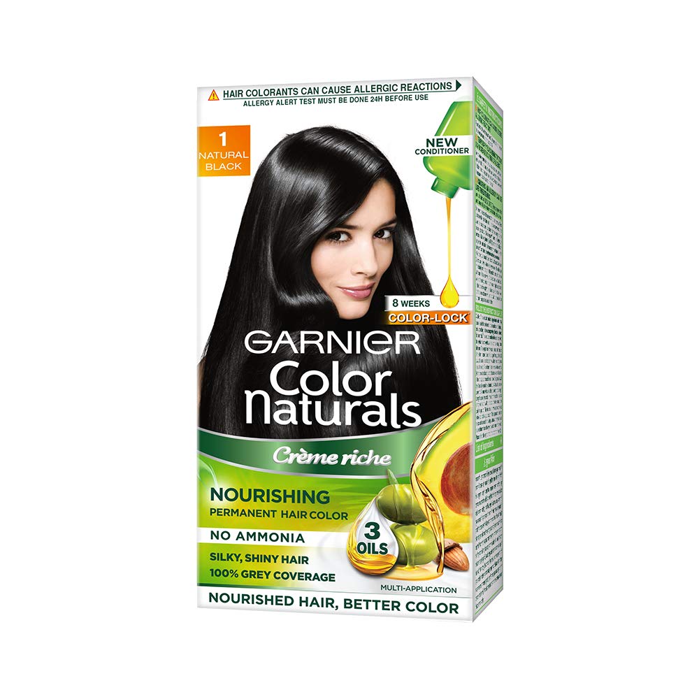 Garnier Color Naturals Crème hair color 1 Natural Black – Harish Food Zone